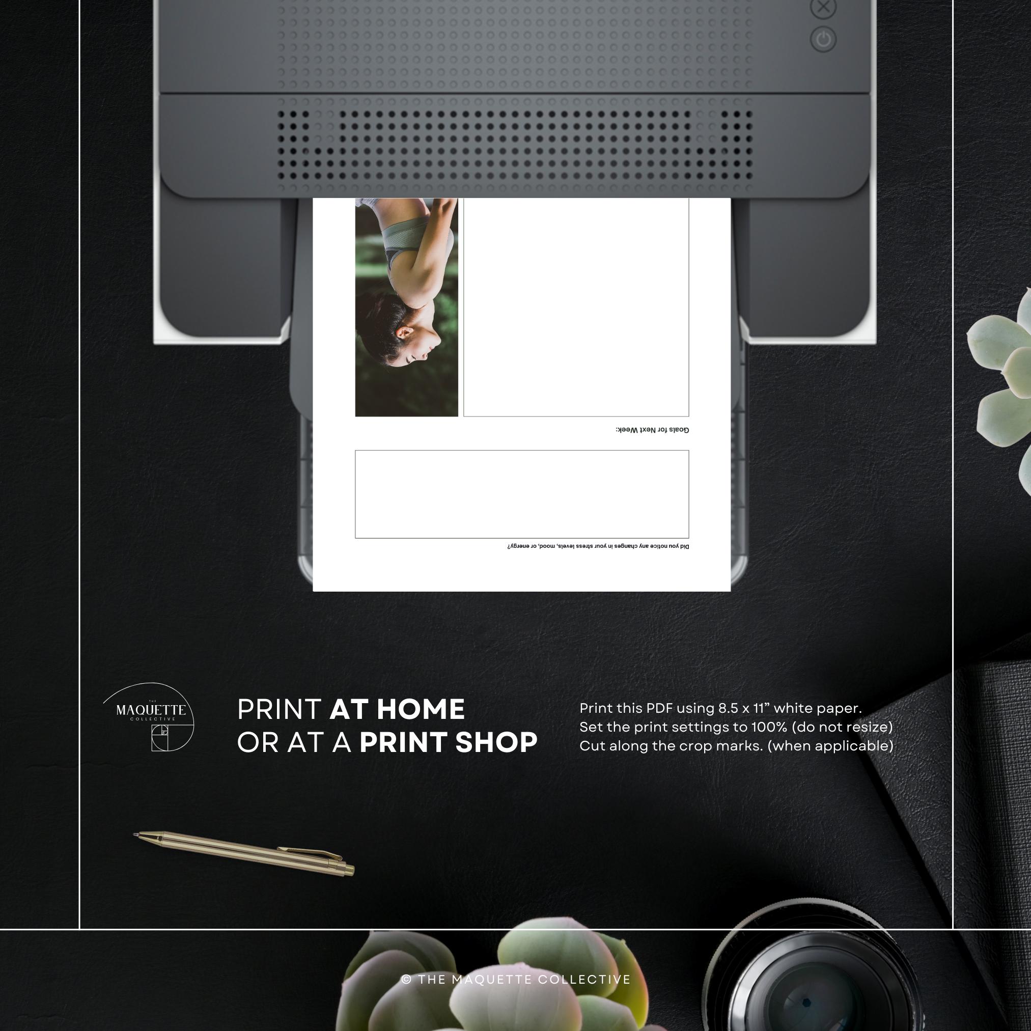 Yoga Journal Template, Wellness Daily Reflection, Guided Yoga Practice ...