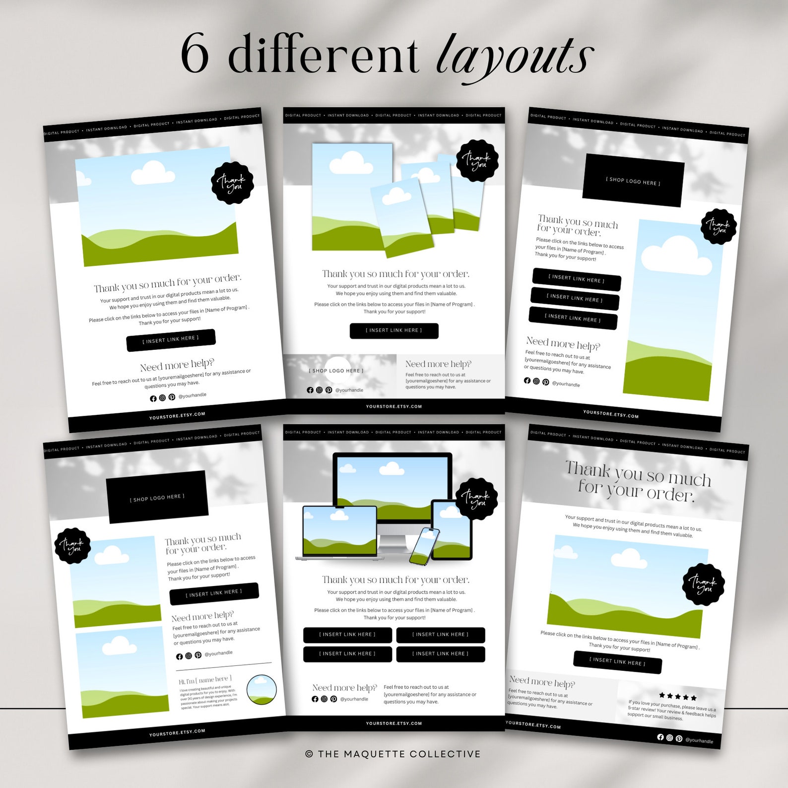 Etsy Digital Product Instructions Template, Editable Canva Template ...
