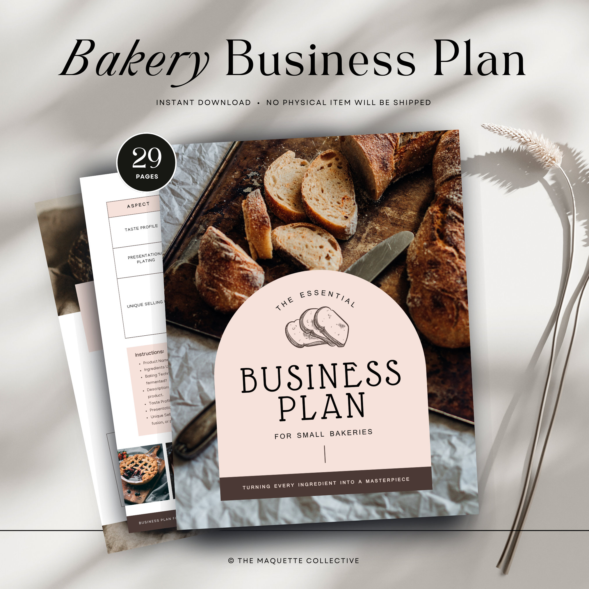 Bakery Business Plan Template, Business Plan for Small Bakeries ...