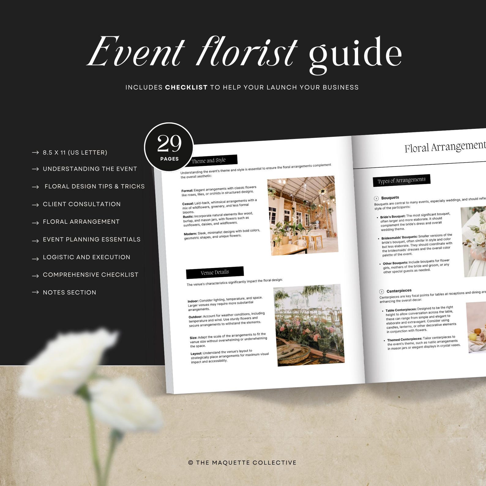 Event Florist Guide, Floral Shop Business Ebook, Wedding Florist ...