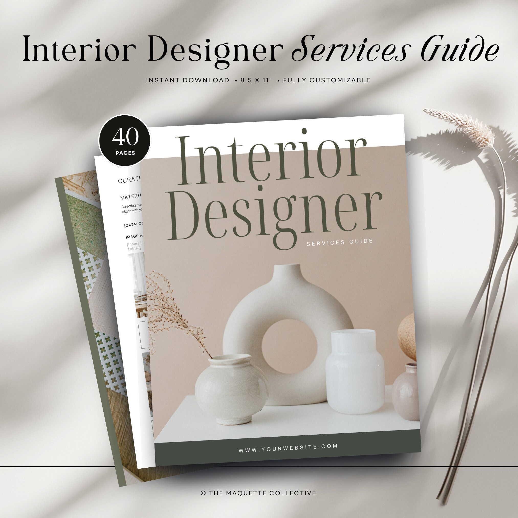 Interior Designer Services Guide, Interior Design Client Editable Canva ...