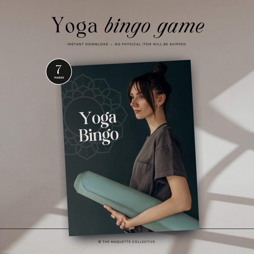 Yoga Bingo, Yoga Bingo Printable, Mindfulness Bingo Game, Self-care ...