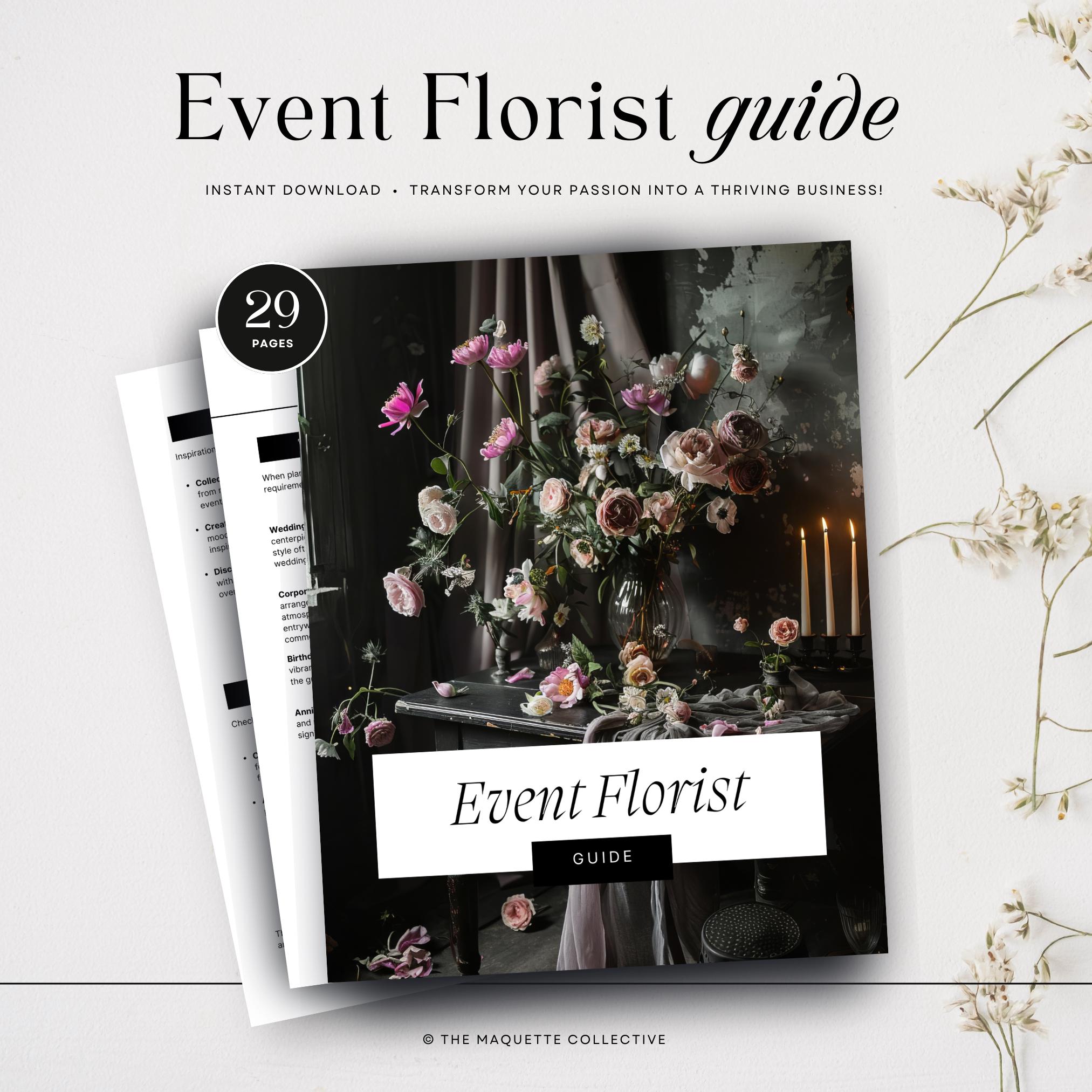 Event Florist Guide, Floral Shop Business Ebook, Wedding Florist ...