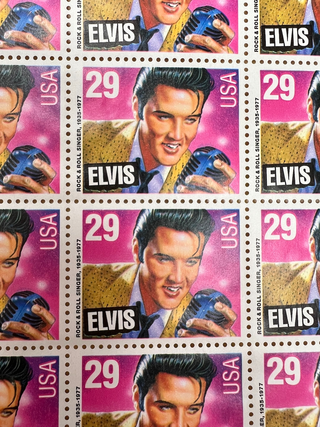USPS Elvis 1993 Collectable Stamps Stamp, 1 Full Page .29 Cent Stamp - Etsy