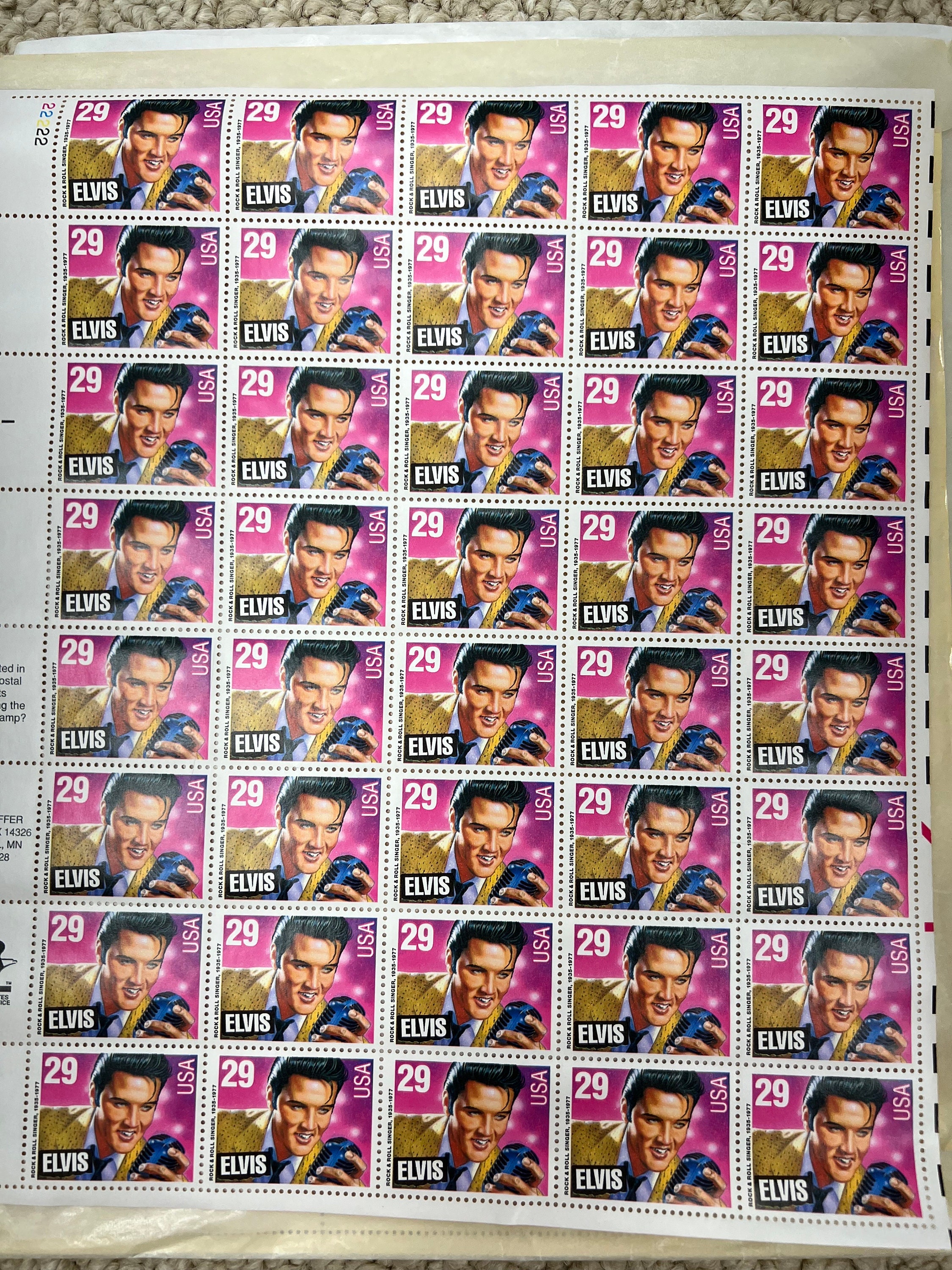 USPS Elvis 1993 Collectable Stamps Stamp, 1 Full Page .29 Cent Stamp - Etsy