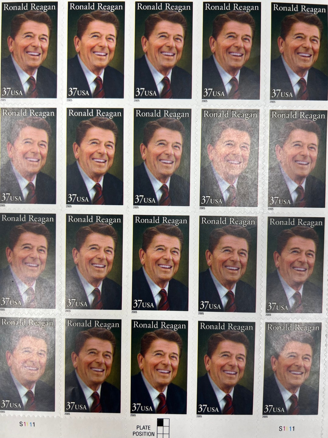 USPS NEW 2005 Ronald Reagan Collectable Stamps .39 Cent Stamp Set of 20 ...
