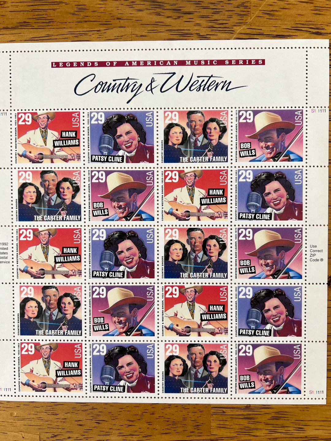 USPS NEW 1992 Country Western Legends of American Music Collectable ...