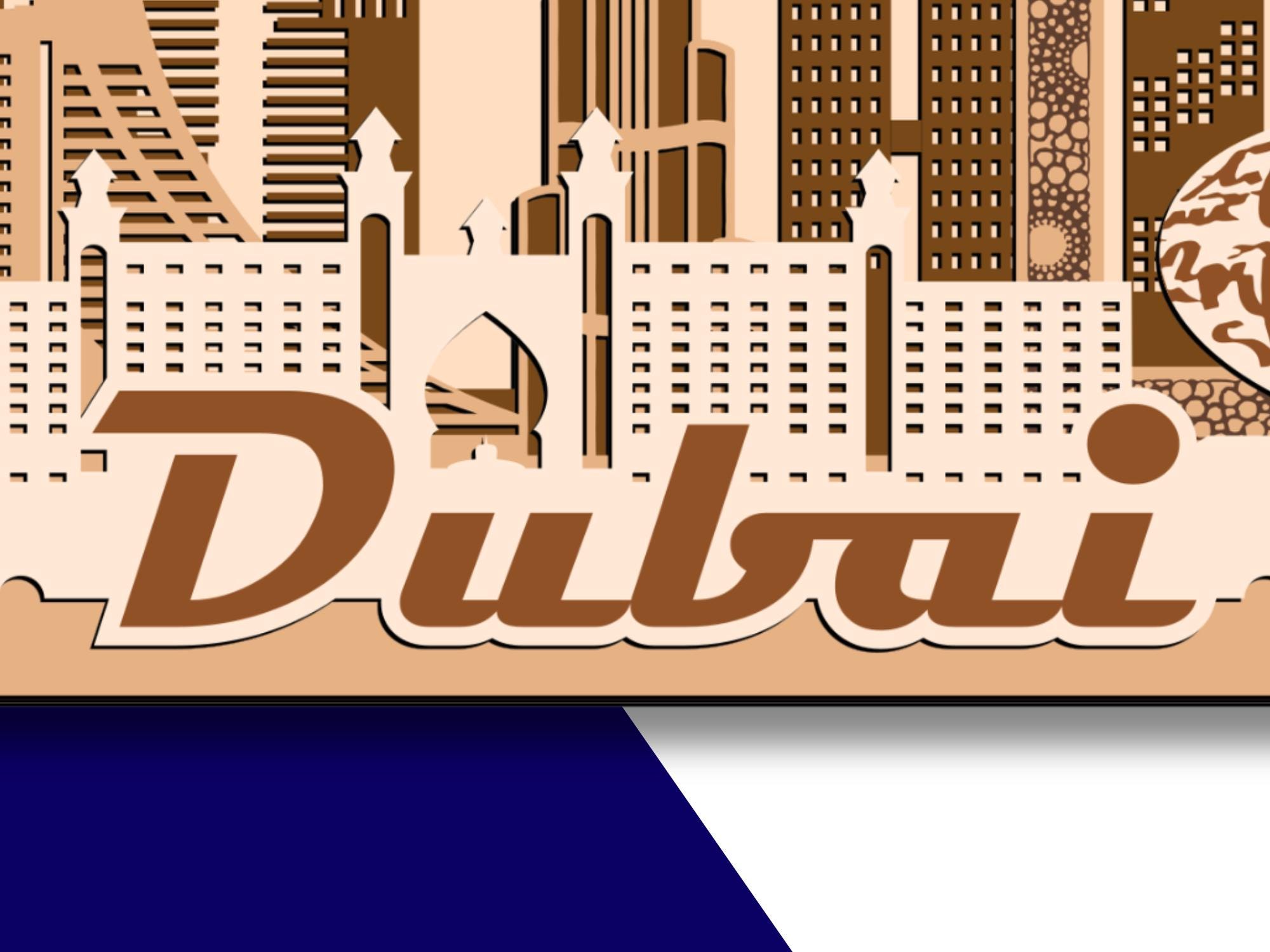3D Layered Dubai Skyline Vector File Download - SVG, PDF, CDR, and More ...