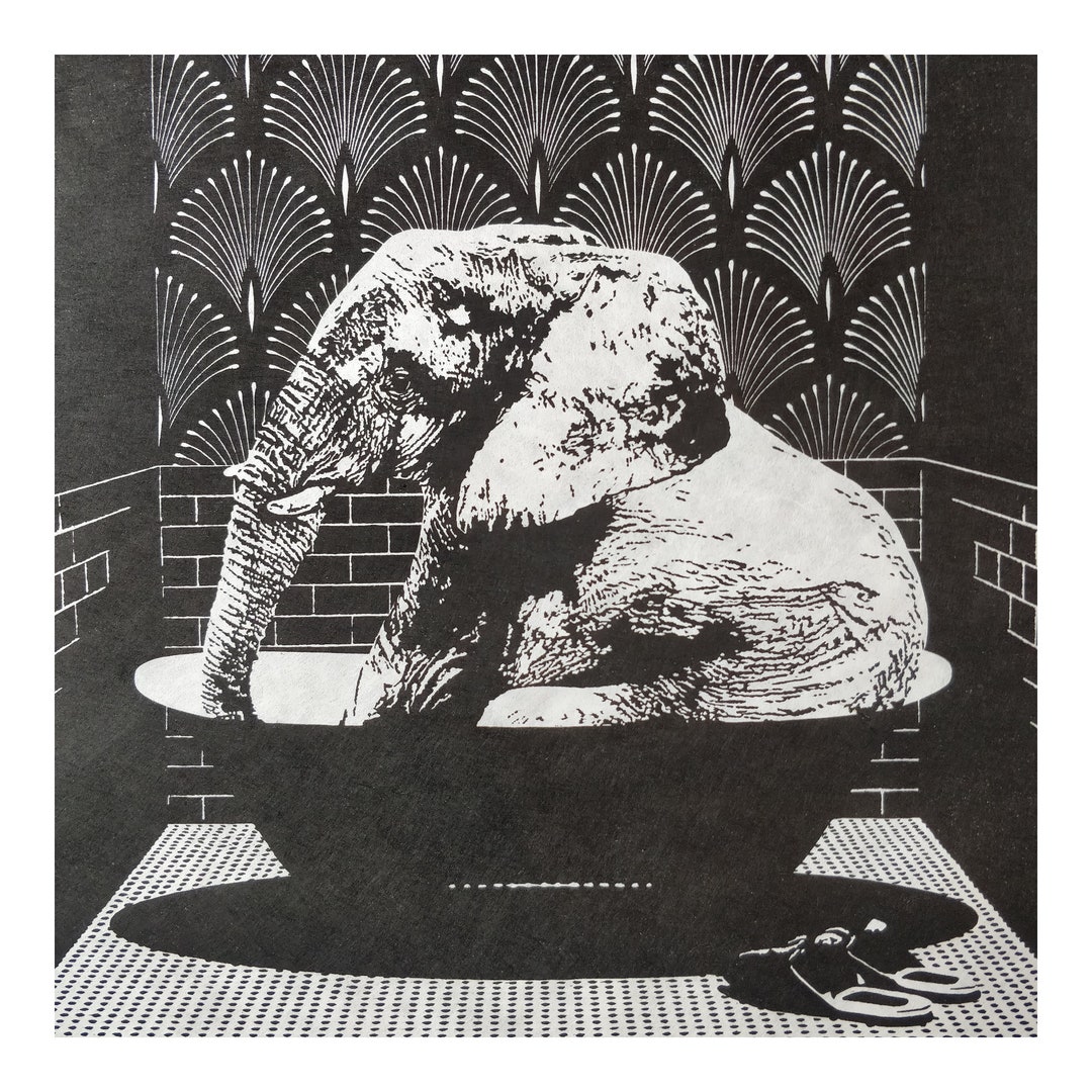 Long Day, Original Elephant Lino-print, Hand Carved, Limited Edition - Etsy
