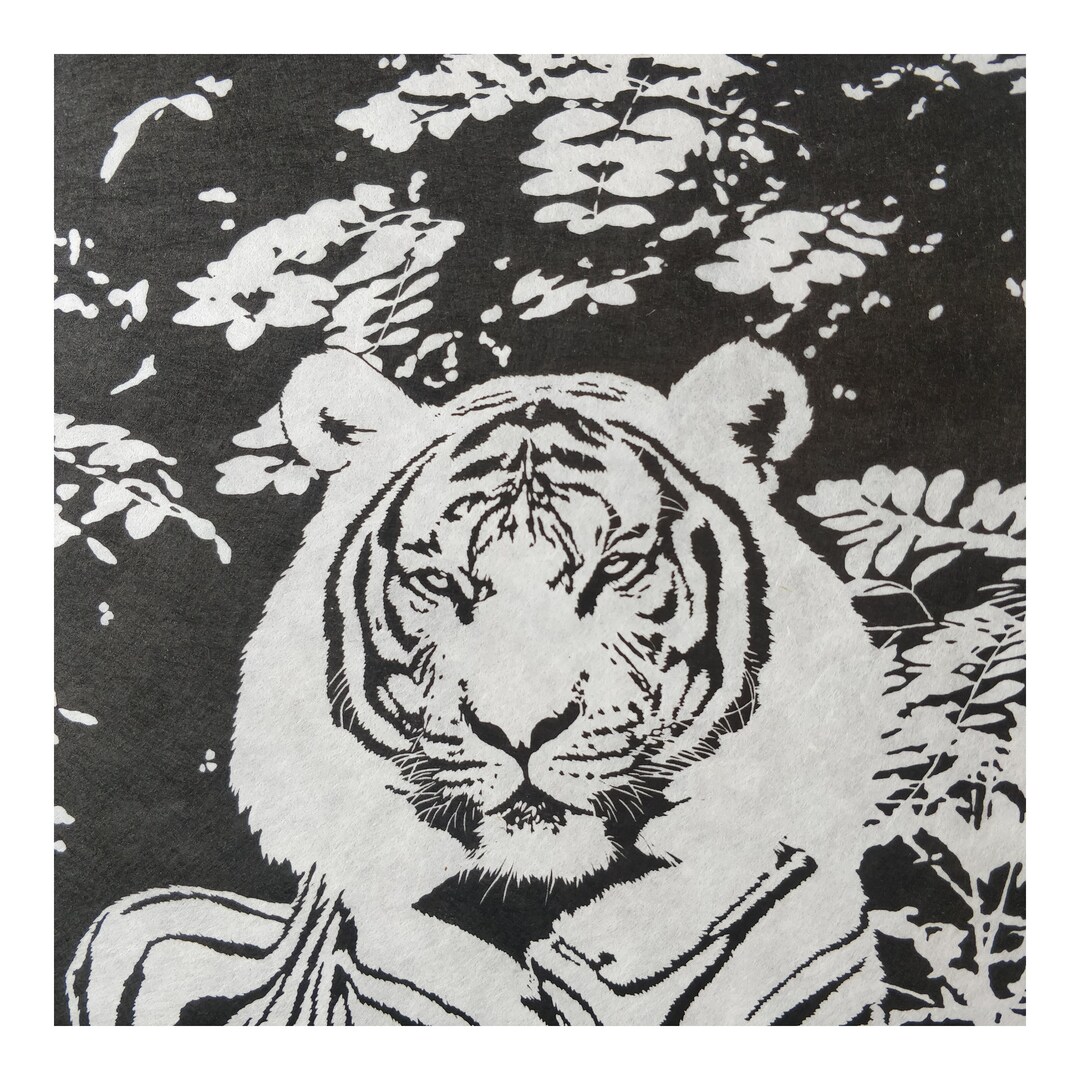 Sascha, Original Tiger Lino-print, Hand Carved, Limited Edition - Etsy