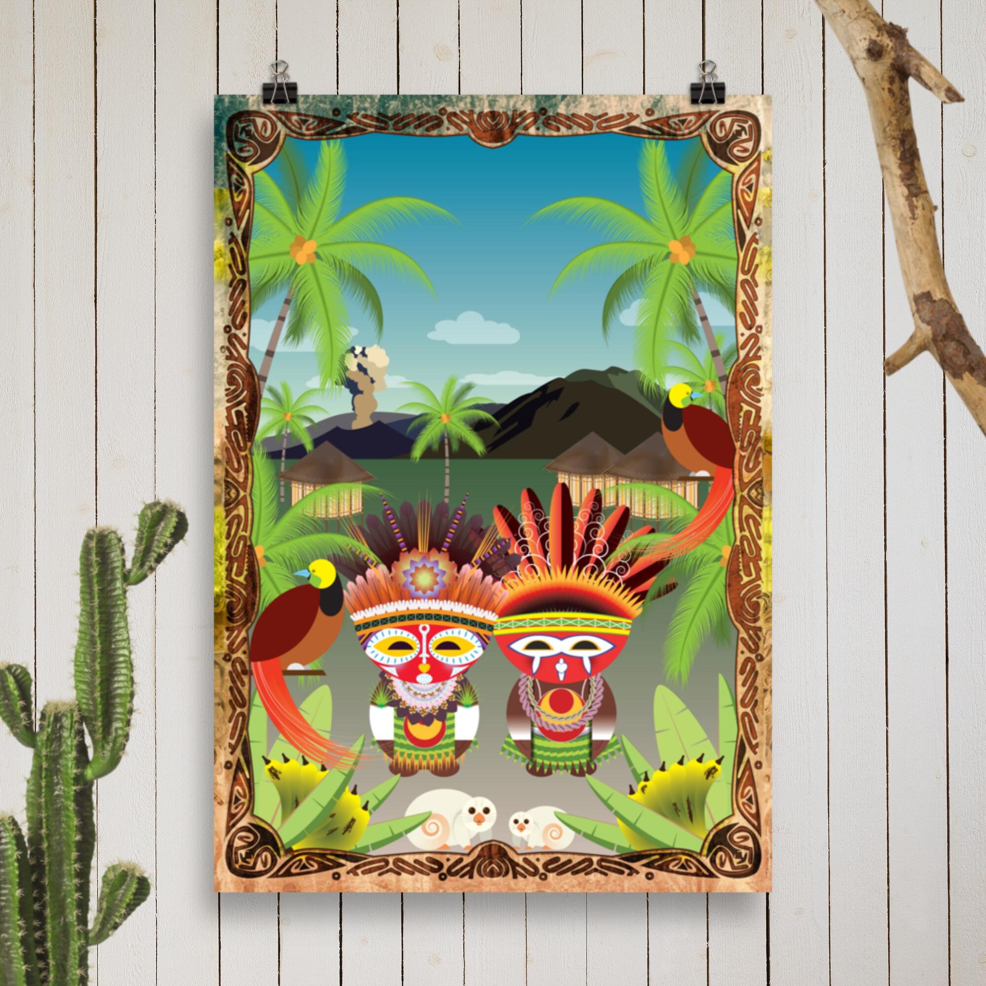 Hitobitos Poster: in the Tropical Rainforests of Papua New Guinea. - Etsy