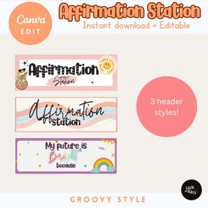 Affirmation Station Classroom Decor, Positive Affirmations Mirror ...