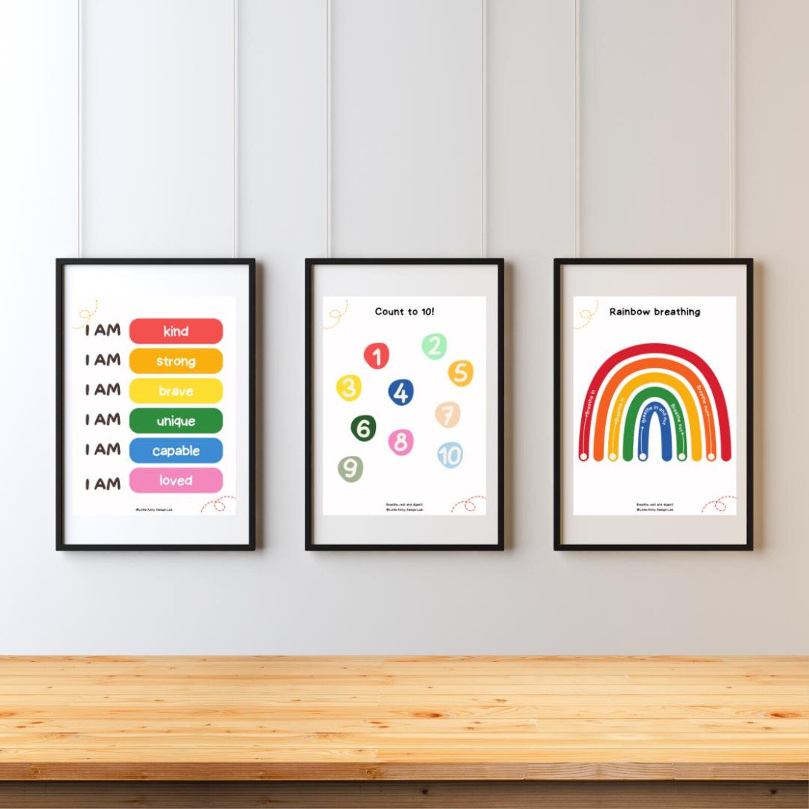 Set of 12 Calming Space Posters, Coping Techniques Wall Art for Kids ...