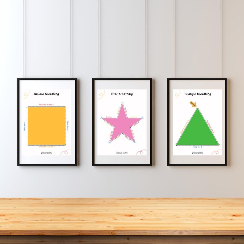 Set of 12 Calming Space Posters, Coping Techniques Wall Art for Kids ...