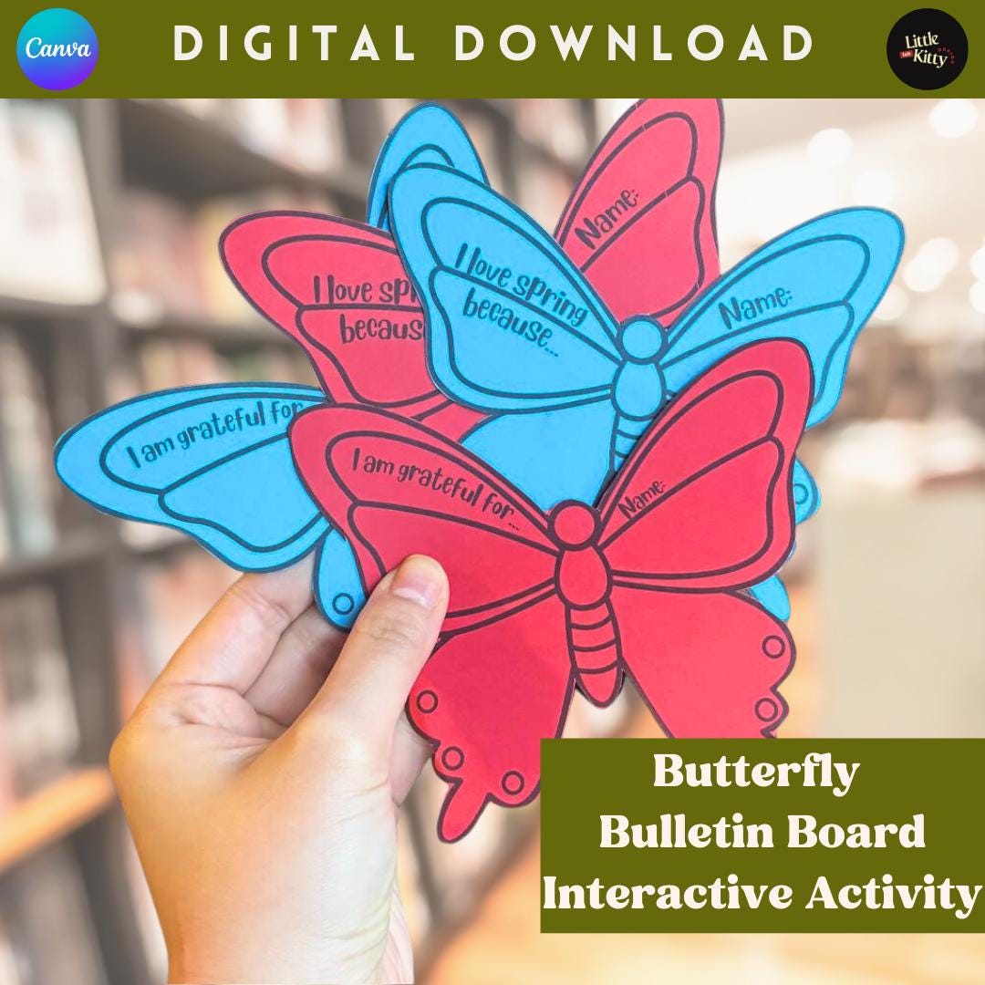Butterfly Bulletin Board Craft, Positive Affirmations, Motivational ...