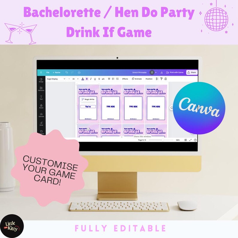 Bachelorette Party Game, Hen Do Party Game, Drinking Game, Party Cards ...