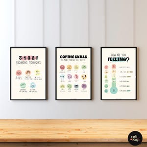 Set of 7 Feelings Poster, Emotions Chart, Calming Corner Posters ...