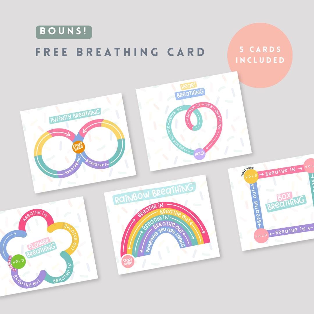 Set of 12 Calming Space Posters, Coping Techniques Wall Art for Kids ...