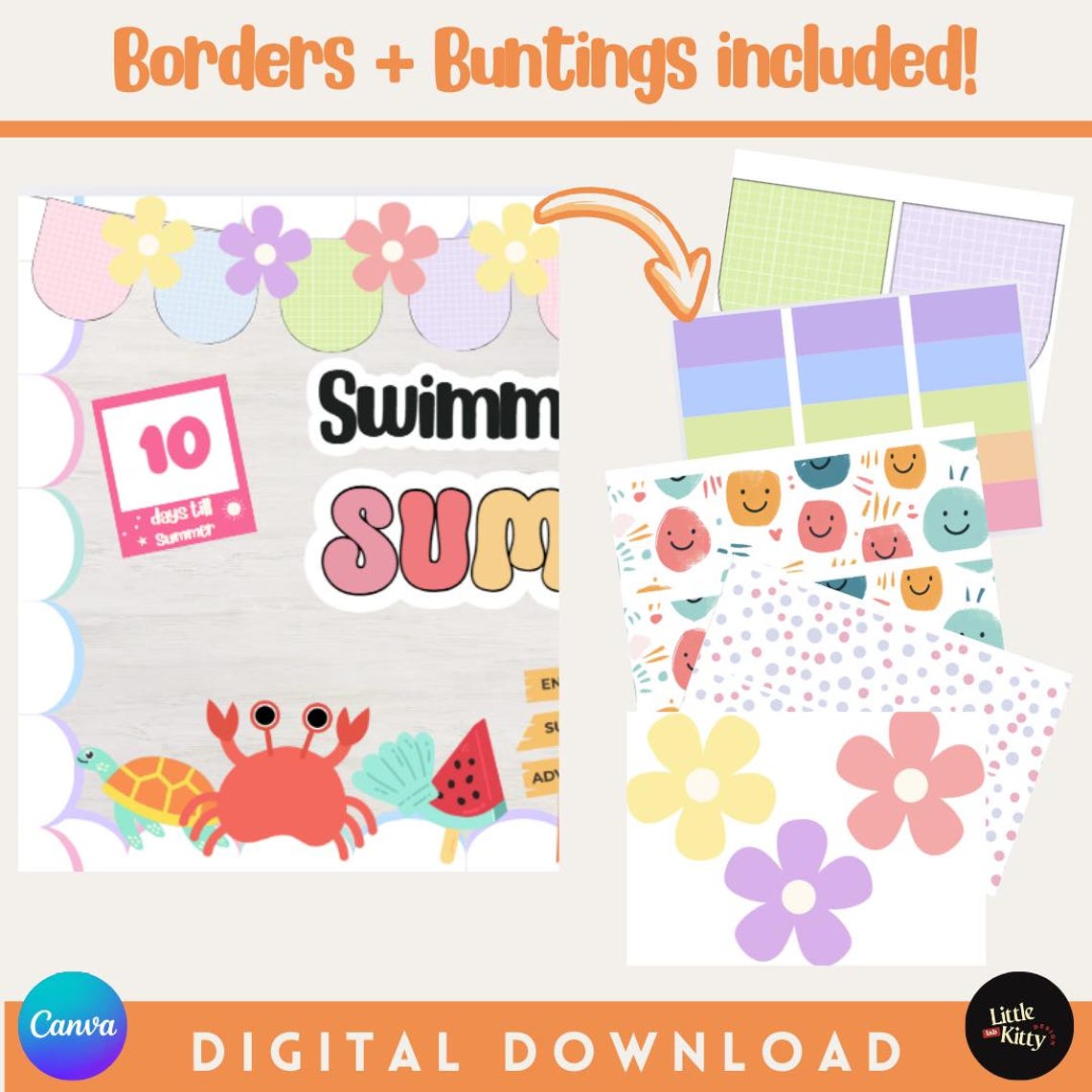 Digital Download End of Year Bulletin Board, Summer Classroom ...