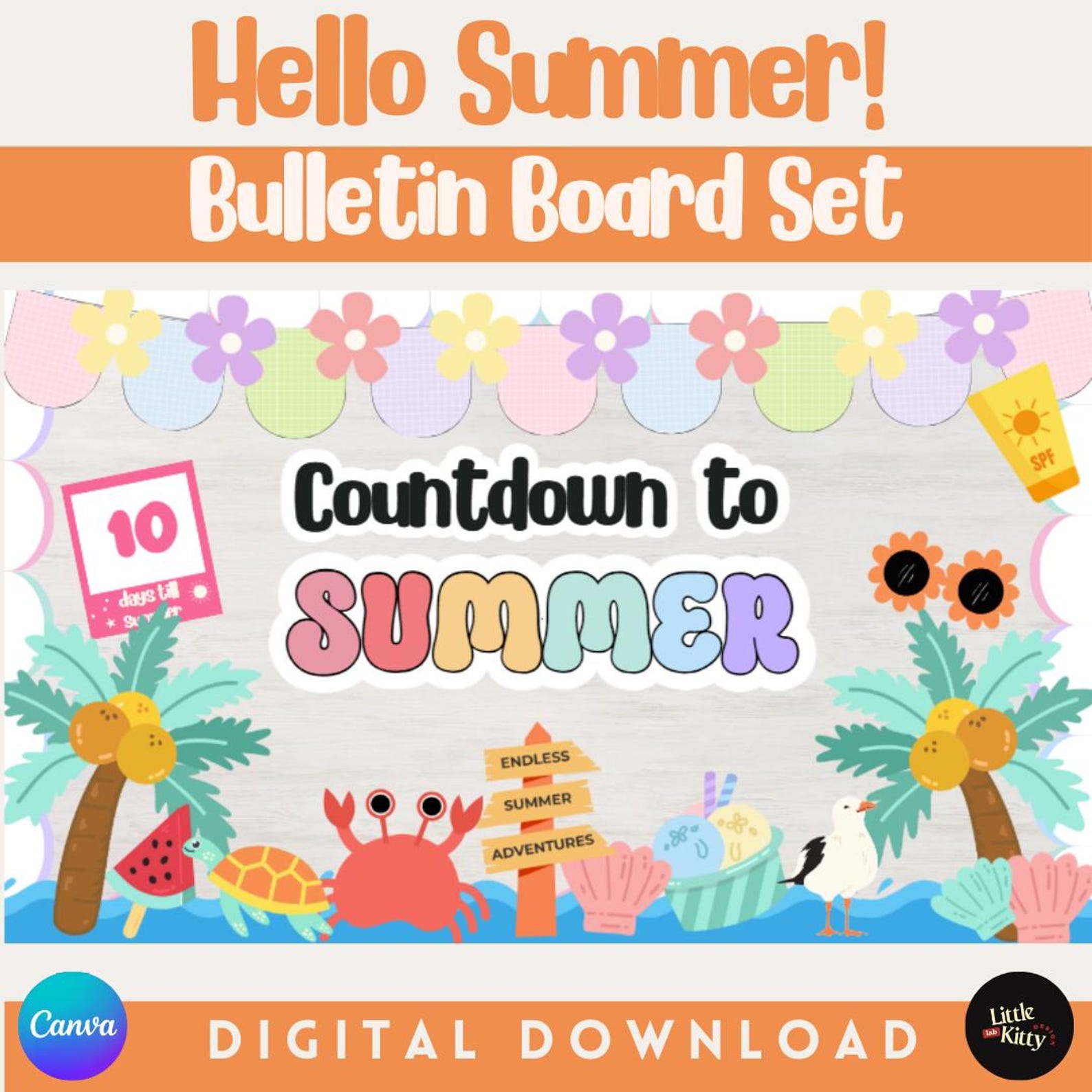 End of Year Bulletin Board, Summer Classroom, Countdown to Summer, Easy ...