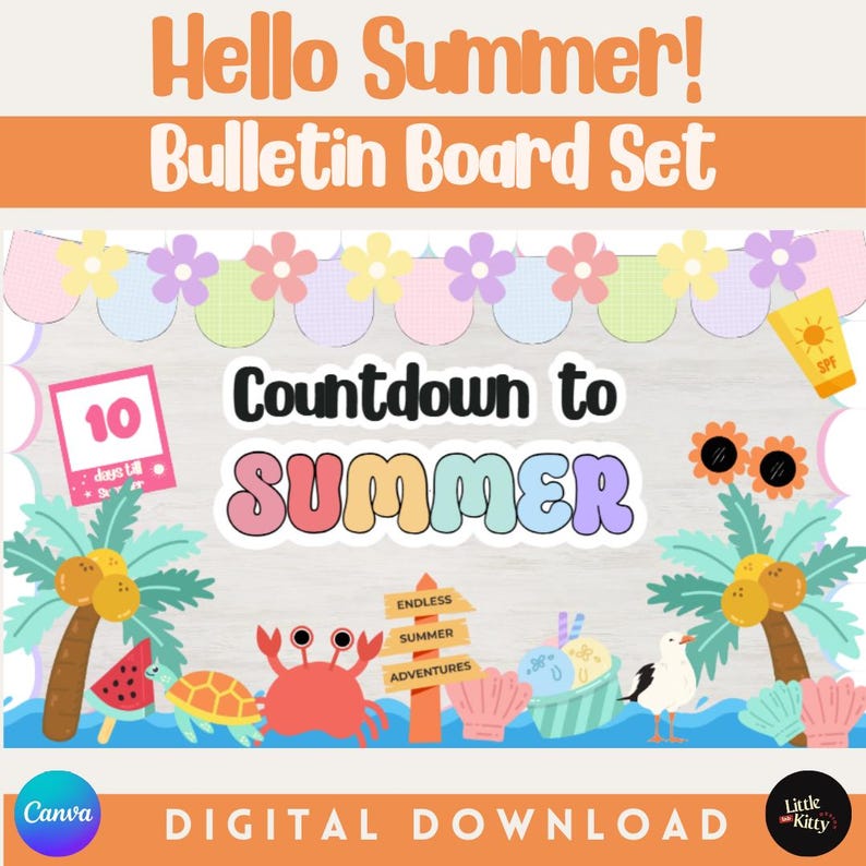 End of Year Bulletin Board, Summer Classroom, Countdown to Summer, Easy ...
