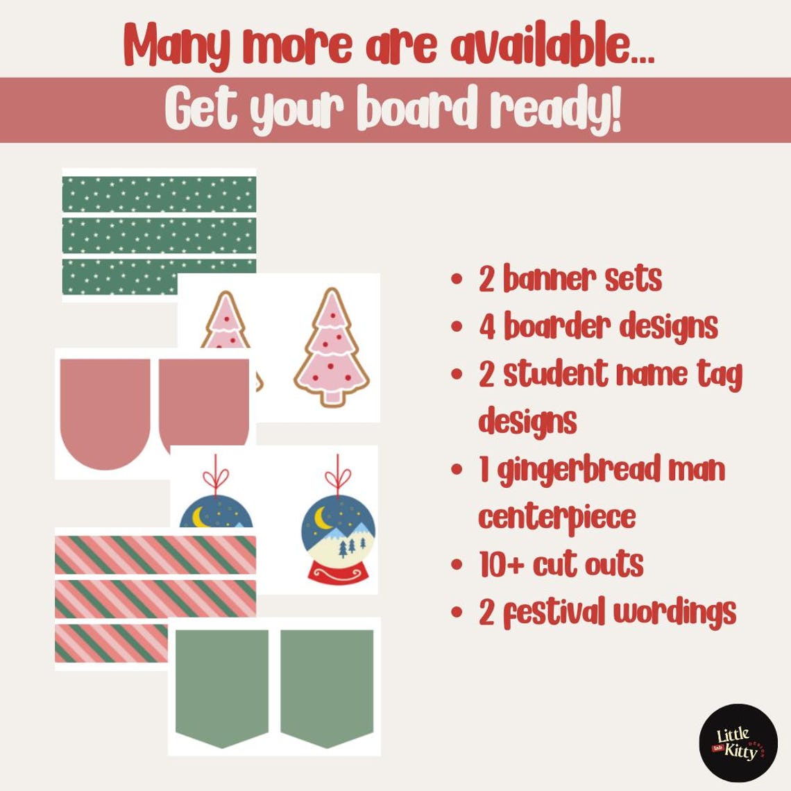 CHRISTMAS Bulletin Board, Merry Christmas Bulletin Board, Gingerbread ...