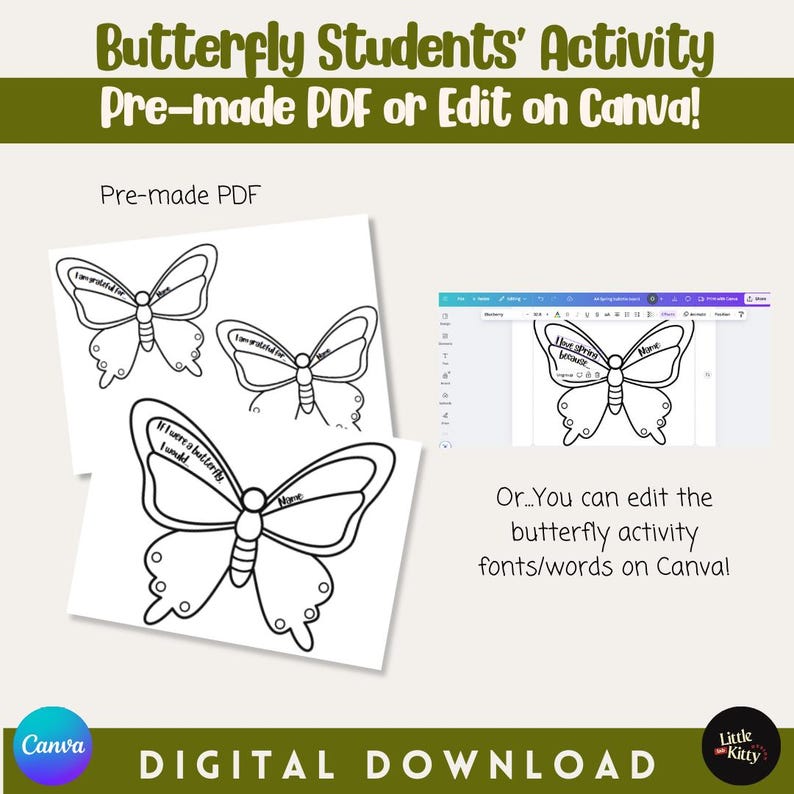 Butterfly Bulletin Board Craft, Positive Affirmations, Motivational ...
