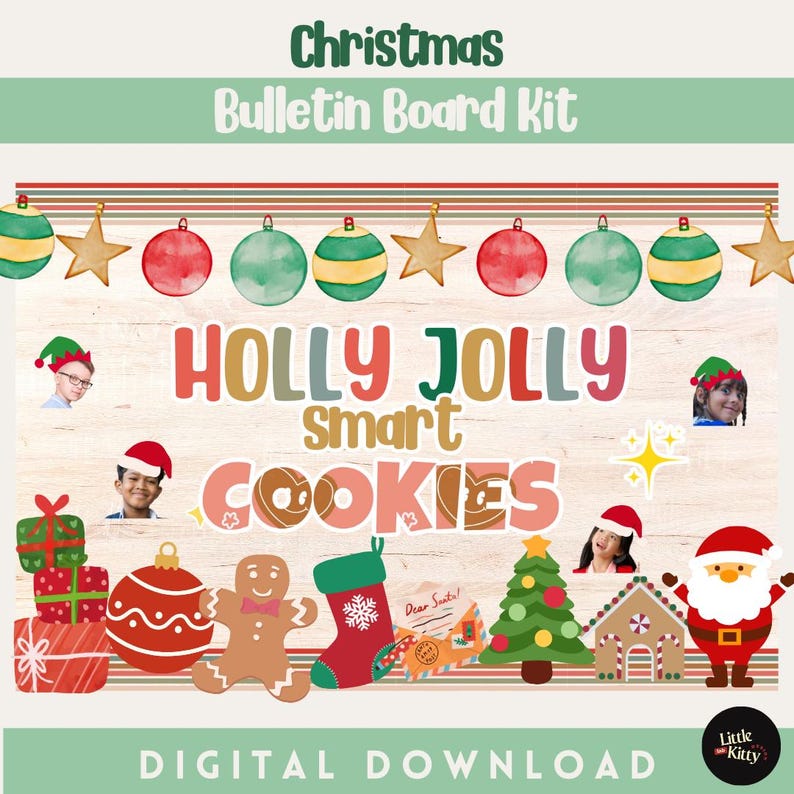 CHRISTMAS Bulletin Board, Merry Christmas Bulletin Board, Christmas ...