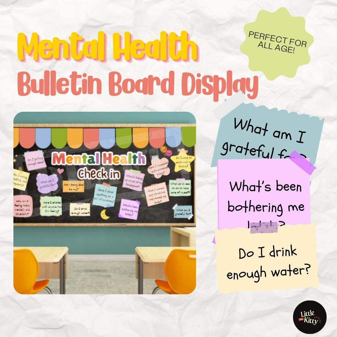 Mental Health Bulletin Board, Social Emotional Learning, Growth Mindset ...