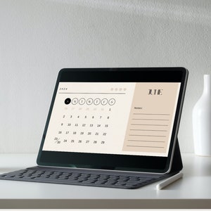 2024 Printable Calendar, PDF, Beige Minimalistic and Clean - Etsy