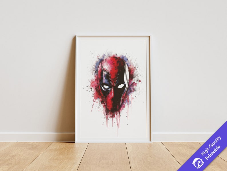 Set of 3 Superheroes Watercolor Fanart Prints | Bedroom Decor, Deadpool ...