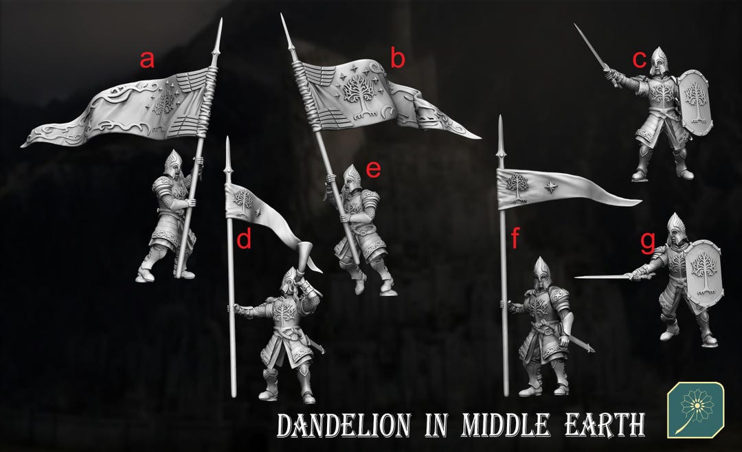 Guard Tower Bannerman and Warhornmen - (dandelion in Middle Earth ...