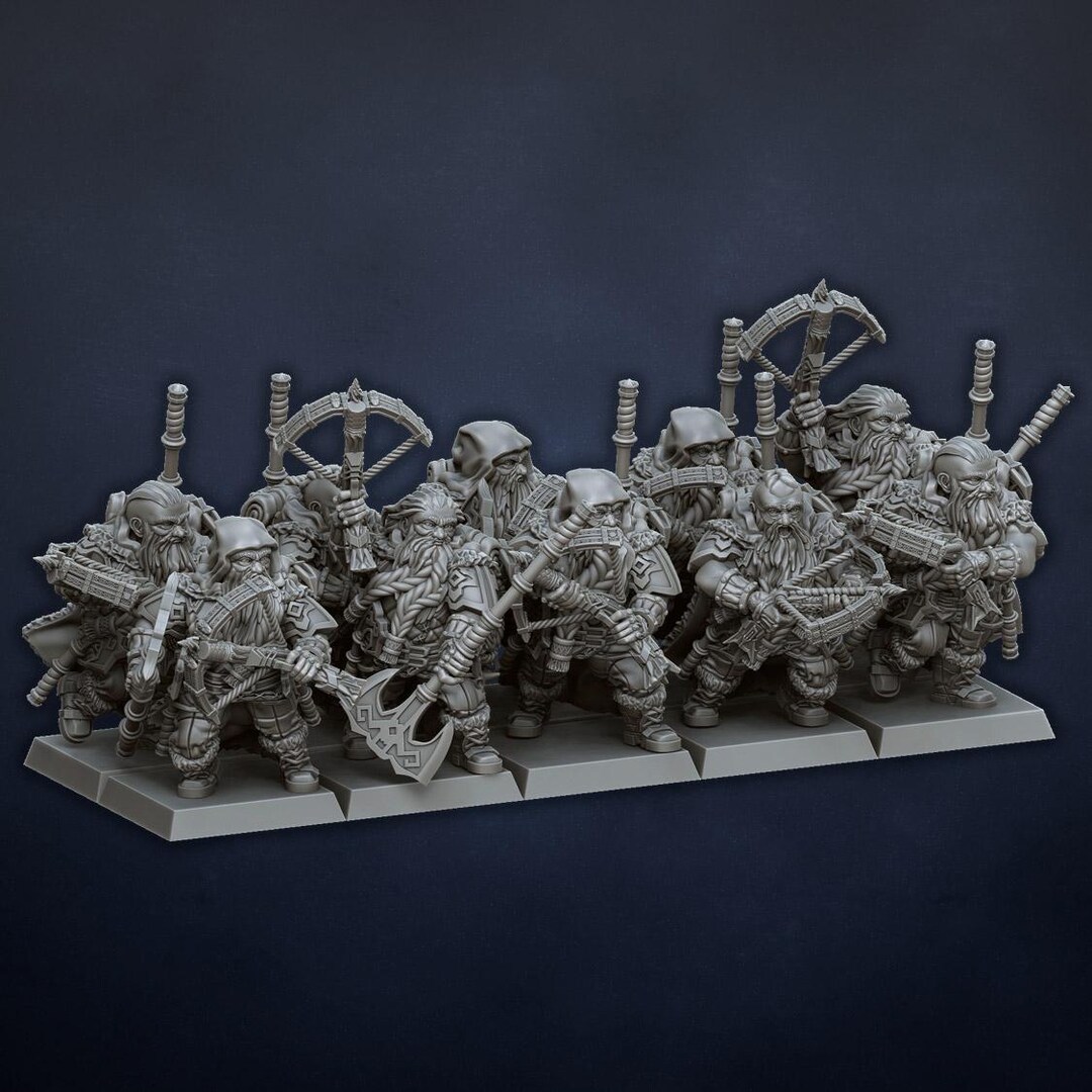 Dragonslake Miniatures, Dwarf Rangers With Crossbow for Fantasy Wargames. - Etsy
