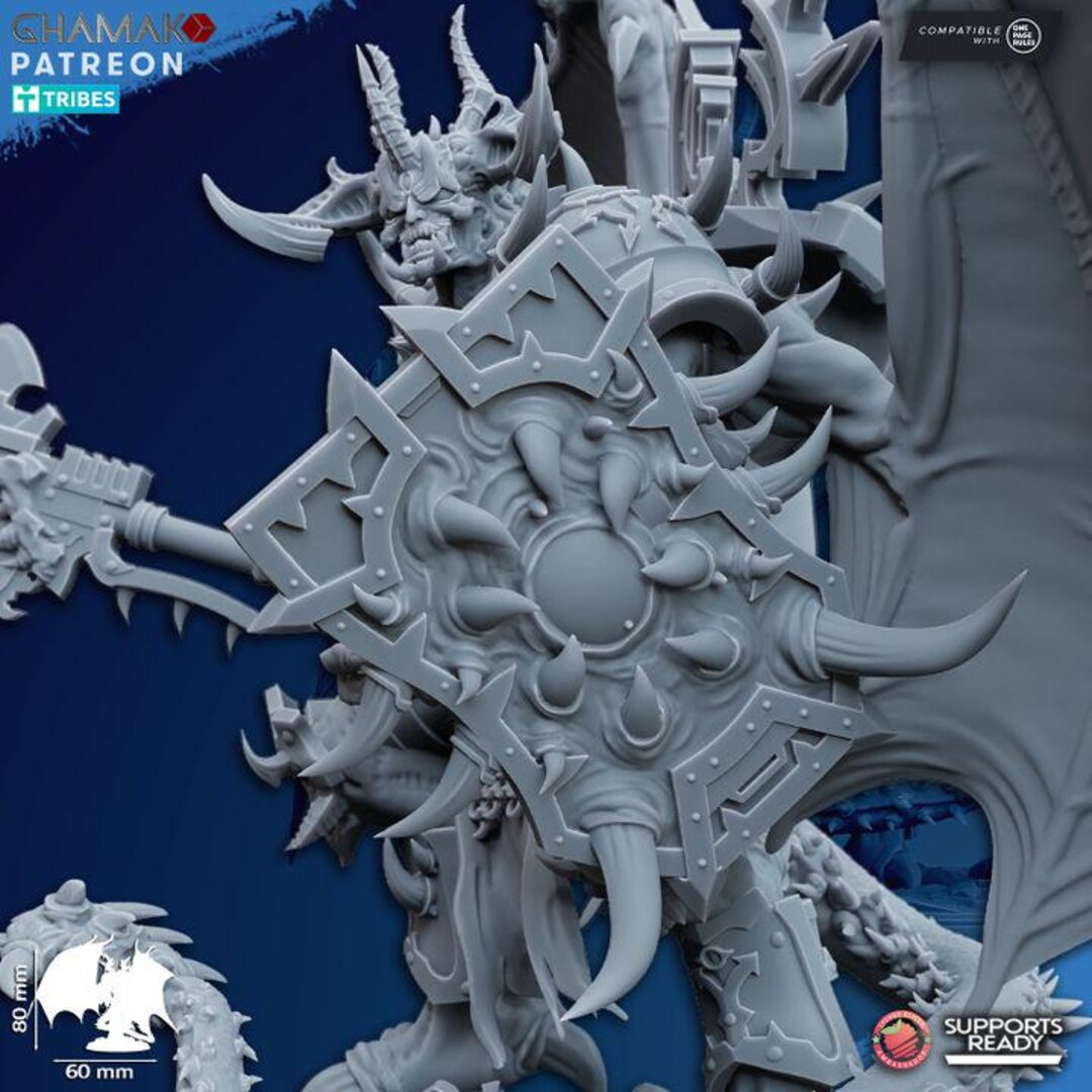 Winged Demonic Lord - Ghamak - Heretic Knights - 3D Printed for ...