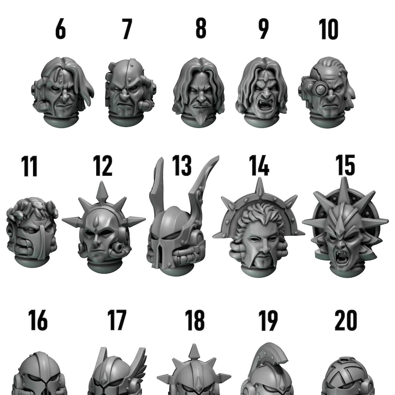 Ork Heads - Etsy