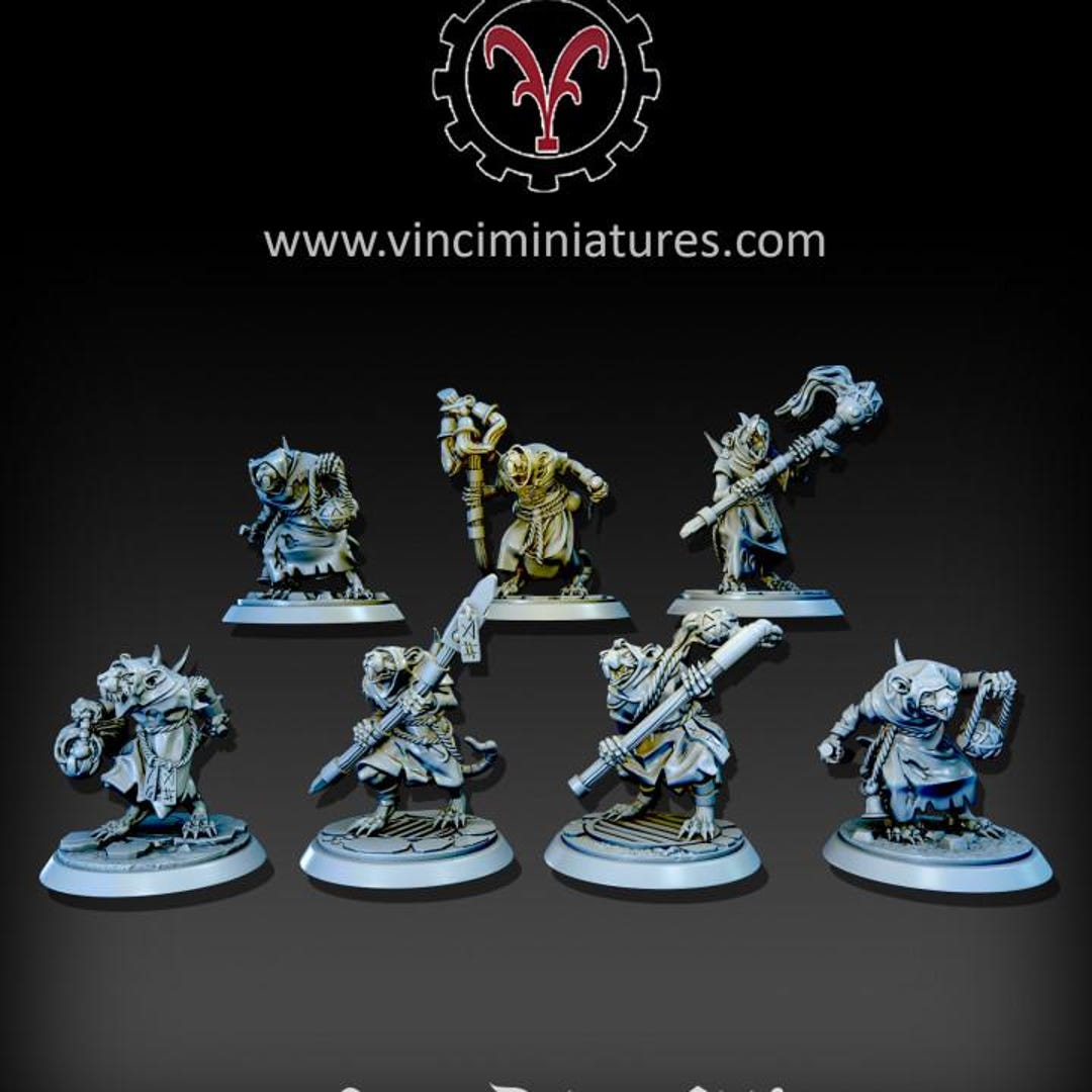 CENSER RATMEN SET Vinciminiatures Rpg Wargames Dungeons and Dragons - Etsy