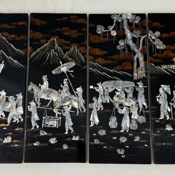 Asian Lacquer Panel - Etsy