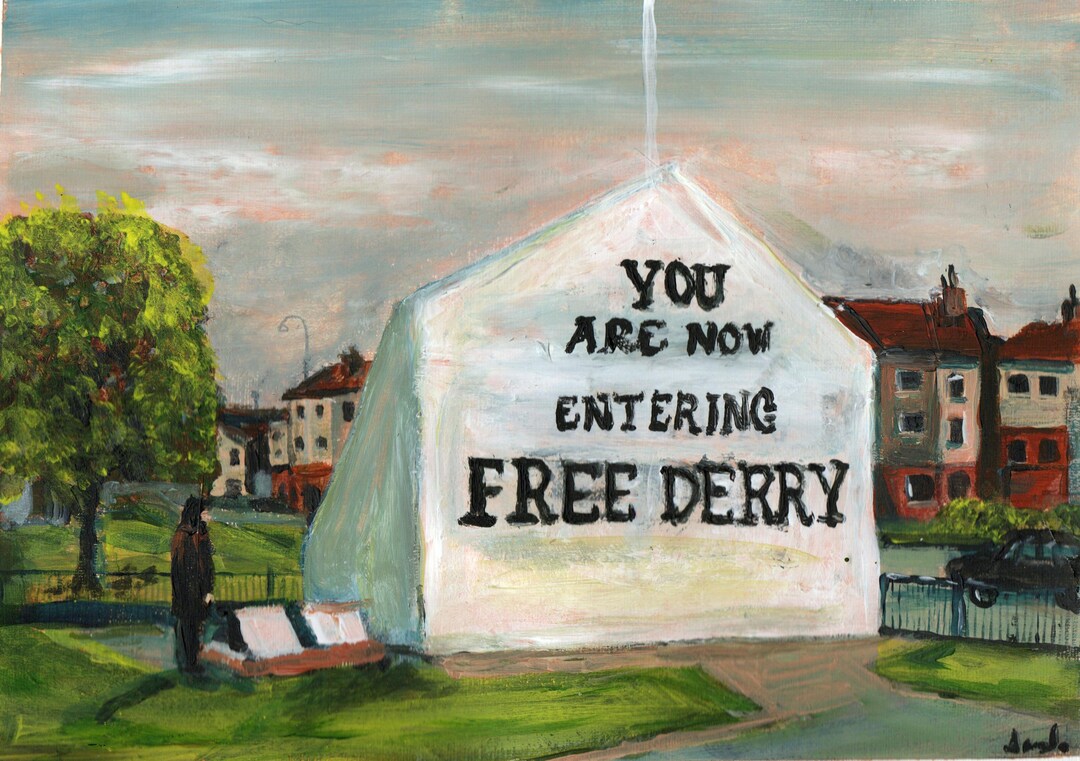 Free Derry Corner | Derry Landmark Wall Art | Irish Landscape Print ...