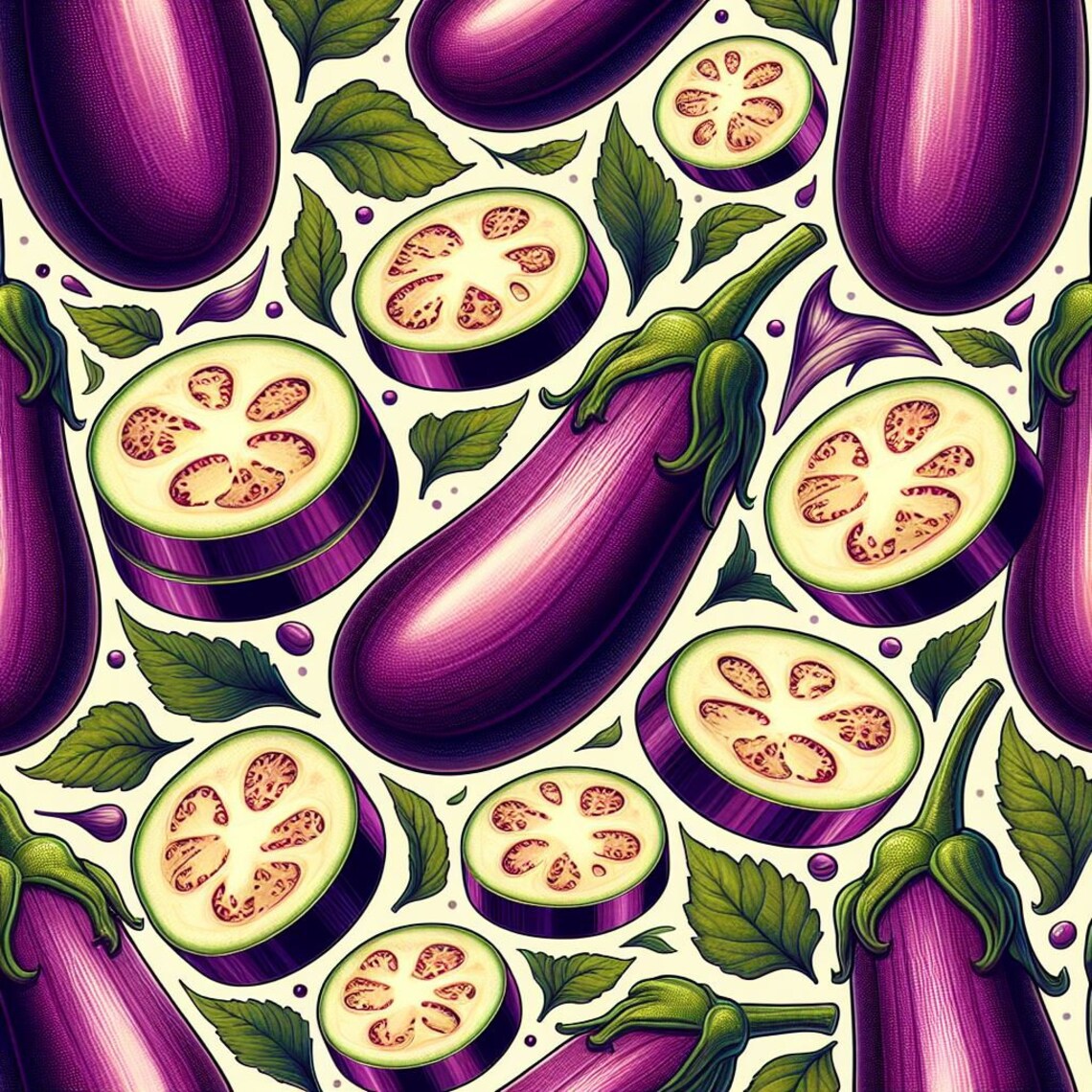 Veggie Visions: Vibrant Set of Digital Vegetable Patterns Perfect for ...
