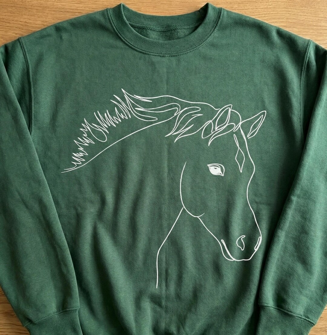 Custom Photo to Line Art Sweatshirt | Personalized Pet Portrait or ...
