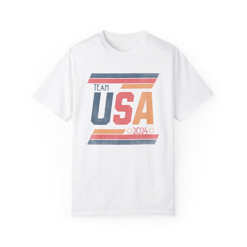Vintage Faded 2024 U.S. Olympics-inspired Comfort Colors T-shirt, Team ...