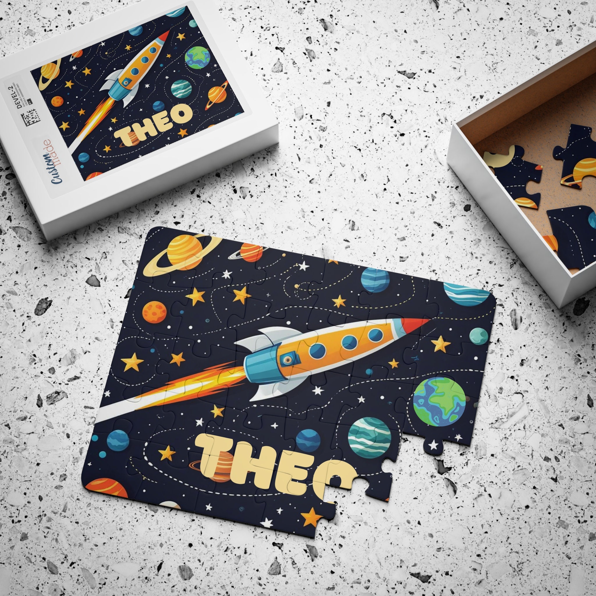 Custom Kids' Name Puzzle 30-piece, Space Puzzle for Kids, Personalized ...