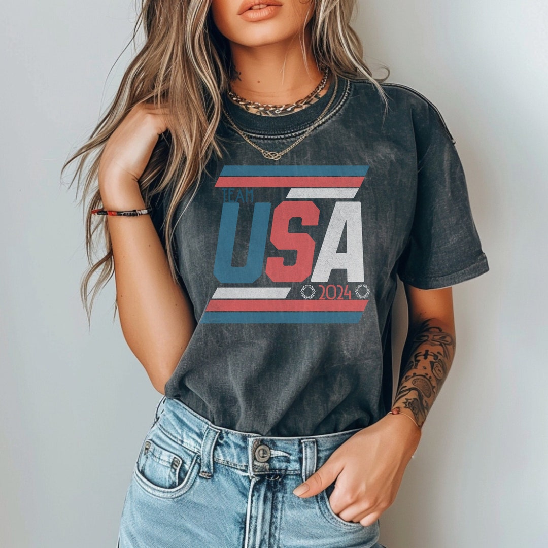 Vintage Faded 2024 U.S. Olympics-inspired Comfort Colors T-shirt, Team ...