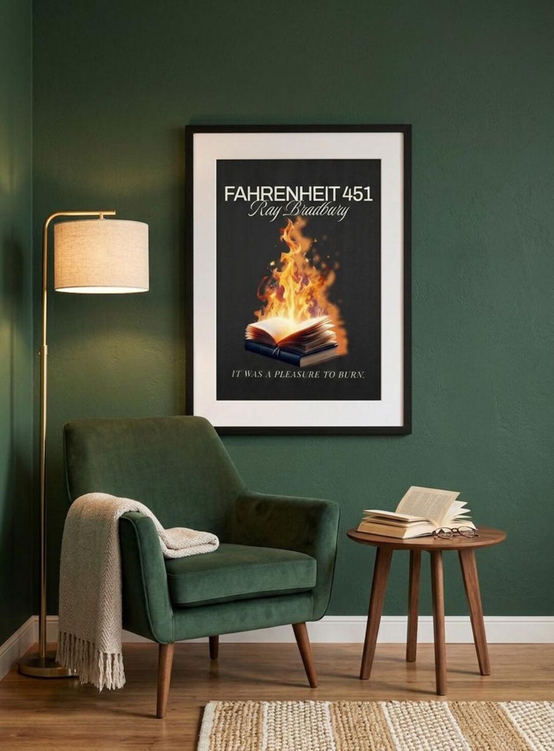 Fahrenheit 451 Book Art| Dystopian Book Quote Poster | Classic Book ...
