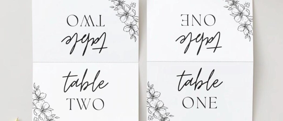 Floral Mixed Font Table Numbers (1-10) - Etsy