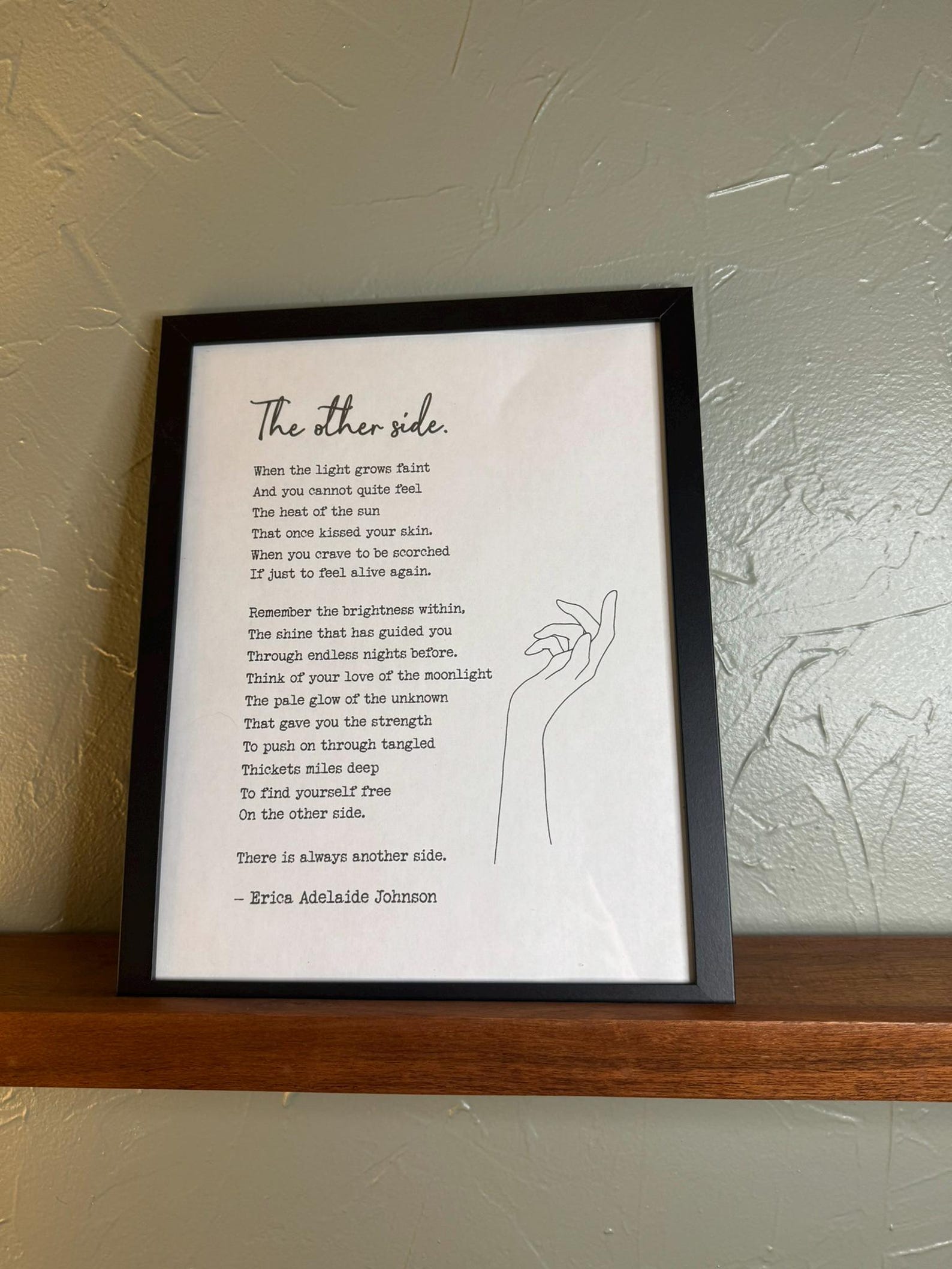 The Other Side Printable Poetry Wall Art, Digital Download Home Decor ...