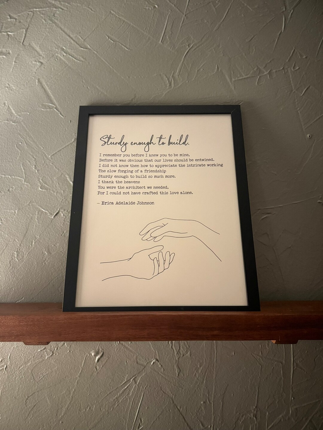 Sturdy Enough to Build Printable Poetry Wall Art, Digital Download Home ...