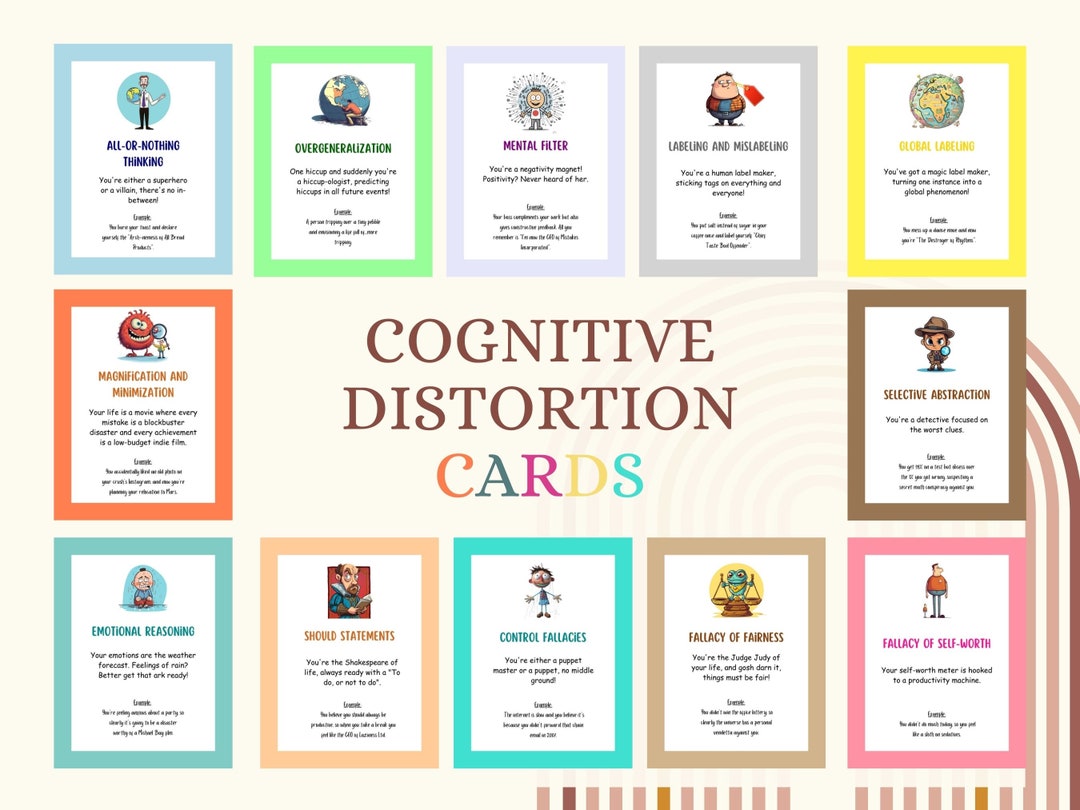 CBT Flash Cards for Self-help Therapy: Unhelpful Thinking, Cognitive ...