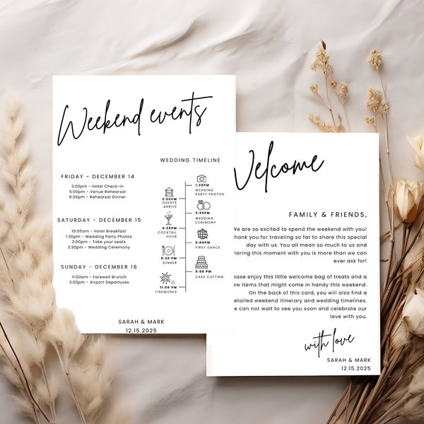 Wedding Welcome Card - Etsy