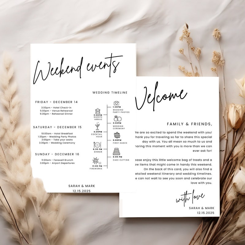 Wedding Welcome Card - Etsy